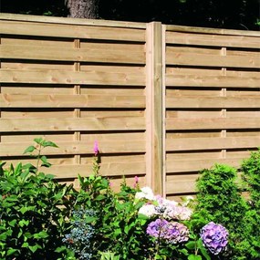 Dřevěný plot RIPON s treláží/branka Teak Brána