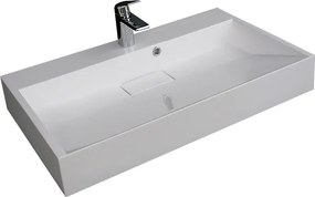 BPS-koupelny Deskové umyvadlo z litého mramoru Utah 60 (60x40x10 cm)