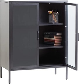 Šedá ocelová vitrína 80x102x40 cm Acier – Premier Housewares