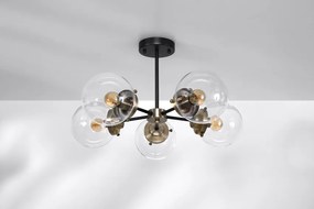 Černo-patinové stropní svítidlo Lens pro žárovku 5x E14  - Candellux