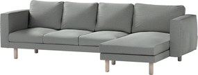 Potah na pohovku IKEA Norsborg 4-místná se šezlongem barva modrá látka pletený vzor