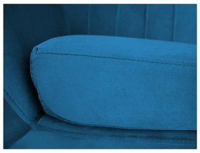 Modré sametové křeslo Mazzini Sofas Benito