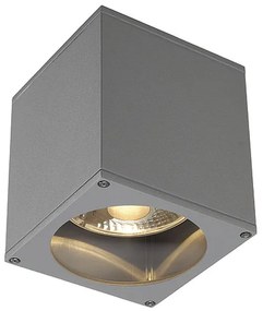 SLV 229554 Theo Ceiling, stropní venkovní svítidlo, 1x75W GU10 ES111, stříbrnošedá, výška 15cm, IP44