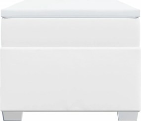 Box spring postel s matrací bílá 80 x 200 cm umělá kůže 3285186