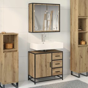 Sada koupelnového nábytku 2 ks Artisanový dub 65 x 33 x 60 cm 3402321