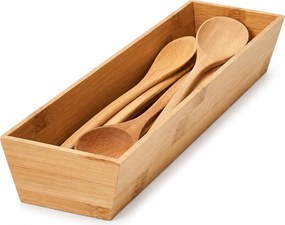 Goodhome Organizér do šuplíku, do kuchyně, příborník - NITAKI bambusový 10 x 43 cm