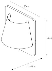 Lucide 77281/01/76 - Nástěnné svítidlo IDAHO 1xE14/15W/230V