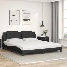 Postel s matrací Zadar černá 180 x 200 cm umělá kůže 3208880