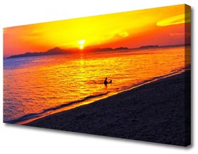 Obraz na plátně Moře Slunce Pláž Krajina 120x60 cm