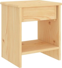 Noční stolek světlé dřevo 35 x 30 x 40 cm masivní borovice 322221