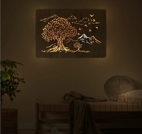Li-Go "Dva duby" světelný obraz 230V 90x62 cm provedení povrchu: bílá