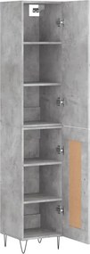 Skříň highboard betonově šedá 34,5x34x180 cm kompozitní dřevo 3199141