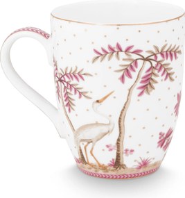 Pip Studio Jolie Dots Gold hrnek 350ml, růžový (hrnek z tenkostěnného porcelánu)