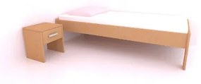 Postel Postelia ECONOMY 100x200 cm, Buk - dřevěná postel z masivu o šíři 2,8 cm