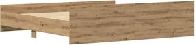 Rám postele Artisanový dub 203 x 203 x 50 cm Kompozitní dřevo 3329304