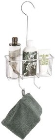 Závěsný košík do sprchy s háčkem Compactor Keep, chrom, 22,4 x 8,5 x v. 39,5 cm