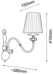 Amplex 8395 - Nástěnná lampa LILOSA 1xE14/10W/230V