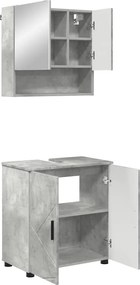Sada koupelnového nábytku 2 ks Betonově šedá 61 x 35 x 64 cm 3392936