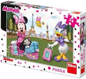 DINO Puzzle Disney Minnie v Paříži 24 dílků 26x18cm skládačka v krabici dn351561