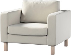 Potah na křeslo IKEA Karlstad, krátký barva šedá látka sametová