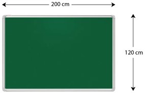 Allboards textilní nástěnka 200x120 cm (zelená), TF2012Z