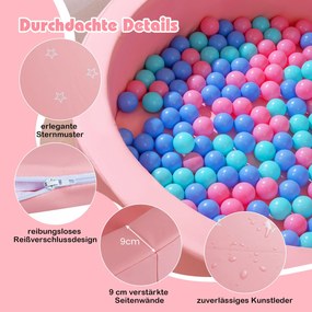 Costway Φ105Dětská míčová jáma s200Ocean balls a omyvatelný potah z umělé kůže