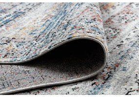 Moderní koberec BELLE BN25A béžový / modrý střapce velikost 140x190 cm | krásné koberce cz