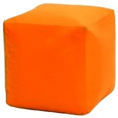 Idea Sedací taburet CUBE oranžový s náplní