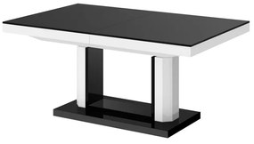Konferenční stolek QUADRO LUX (černá lesk/bílá lesk/černá lesk)