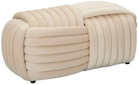 Designová lavice Nakeisha 90 cm krémová