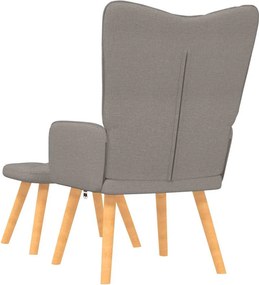 Relaxační křeslo se stoličkou taupe textil 327543