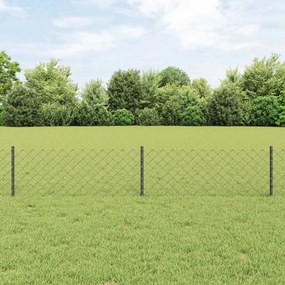 Plot s řetězovým odkazem a sloupkem 10 x 0,4 m Šedá Síťovina 3336265