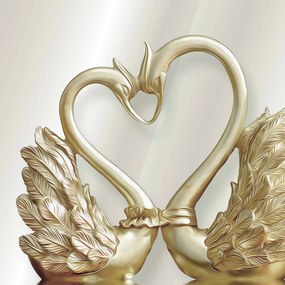 Malvis ® Tapeta Zlaté labutě Vel. (šířka x výška): 216 x 140 cm