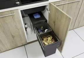 Blanco Botton II - Vestavný odpadkový koš dělený - objem 30 l