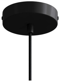 creative cables Závěsná lampa s textilním kabelem, objímkou e14 p-light s kovovými detaily Barva: Černá