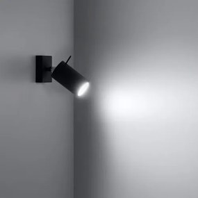 Nástěnné bodové svítidlo SOLLUX Ring GU10 1x40W bez zdroje SL.0091 černá