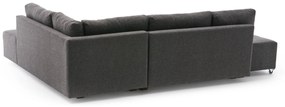 Atelier del Sofa Rohová sedací souprava Manama Corner Sofa Bed Right - Anthracite, Antracitová