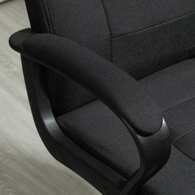 Výškově nastavitelná kancelářská židle Vinsetto, ergonomická kancelářská židle, počítačová židle s houpací funkcí, černá, 62 x 62 x 110-119 cm | Aosom