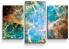 Sablio Obraz - 3-dílný Vesmírná abstrakce - 75x50 cm