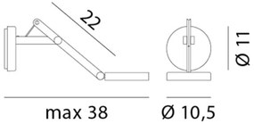 Rotaliana String W0 DTW nástěnné světlo bílá oranž