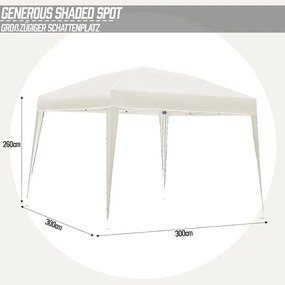 JAGO Zahradní párty stan, 3 x 3 m, béžový