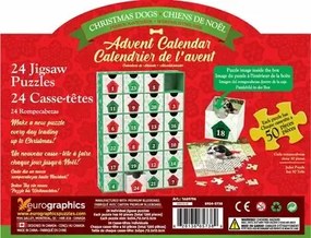 EUROGRAPHICS Puzzle Adventní kalendář: Vánoční pejsci / 24x50 dílků /