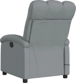 Masážní křeslo s polohovacím mechanismem, světle šedé, látkové 3205384