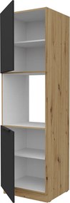 ARIA ac | vysoká skříňka 60 DP-210 2F na vestavnou troubu | 60 cm | ANTI FINGERPRINT povrch | artisan/černá