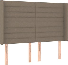 Box spring postel s matrací a LED taupe 140x190 cm textil 3138393