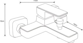 Mexen Cetus vanová baterie, chromová, 744330-00