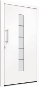 Vchodové dveře hliník a PVC bílé 100 x 210 cm 3056810