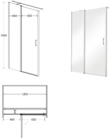 Besco Exo-C sprchové dveře, chrom Rozměr sprch.dveří: 110cm