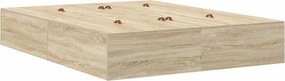 Rám postele s úložným prostorem se zásuvkou Sonoma dub 150 cm 3335647