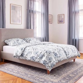 SCANquilt povlečení SATÉN PLUS royal bílomodrá 140 x 220/70 x 90 cm